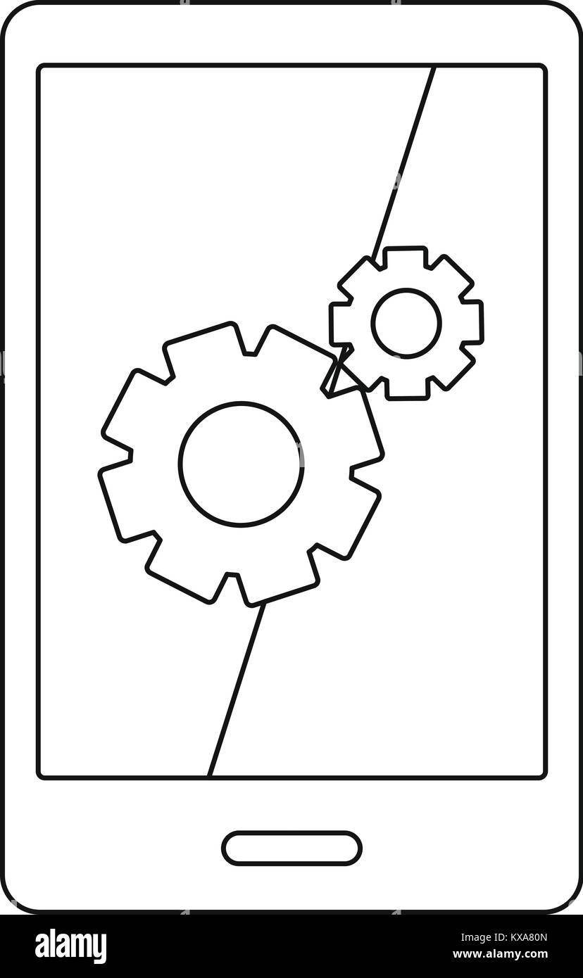 Working phone icon, outline style Stock Vector Image & Art - Alamy