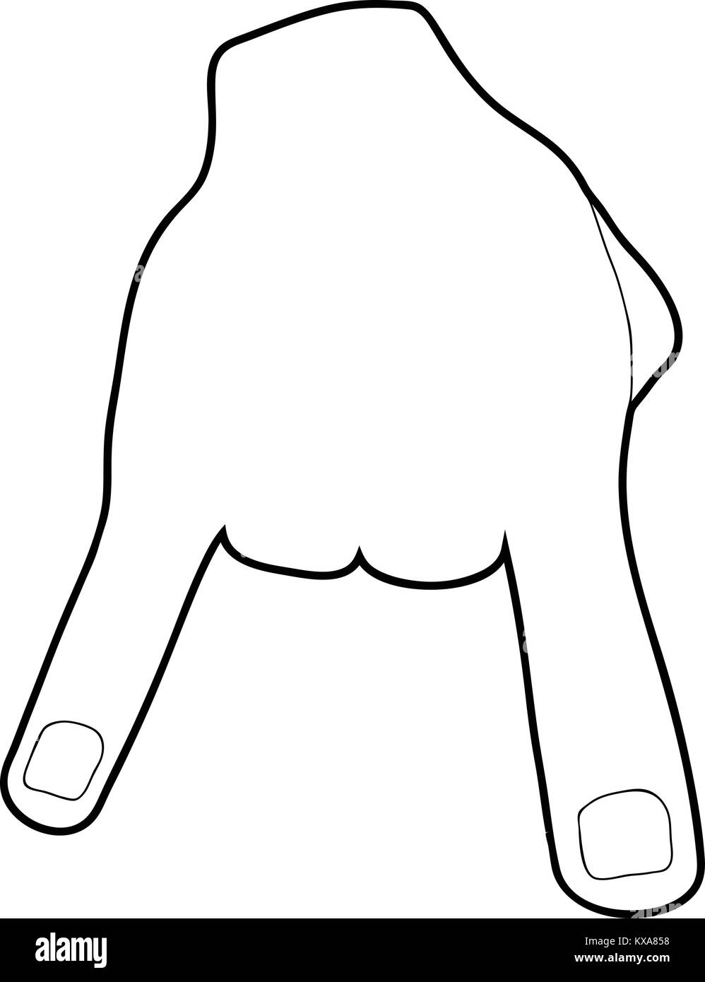 Two fingers icon, outline style Stock Vector Image & Art - Alamy