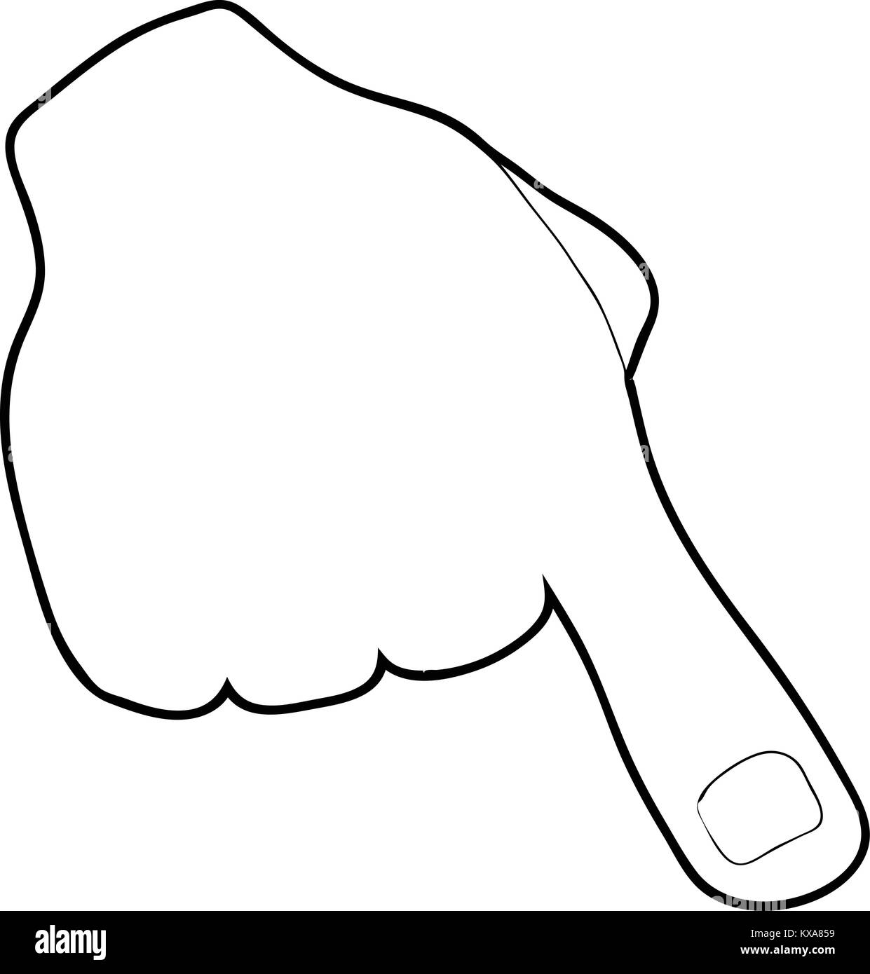 One finger icon, outline style Stock Vector Image & Art - Alamy