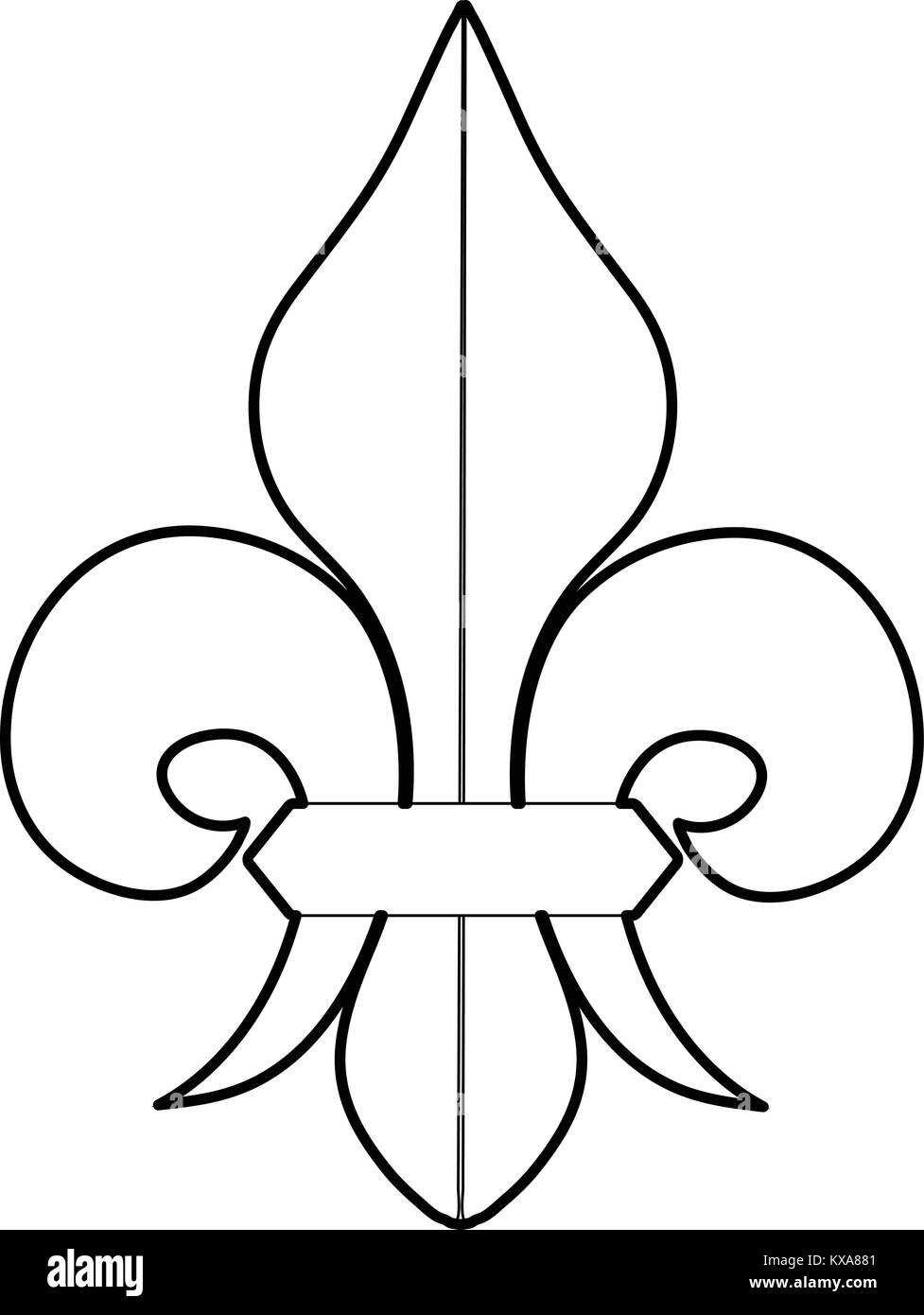 Contour De Dessin De Lys