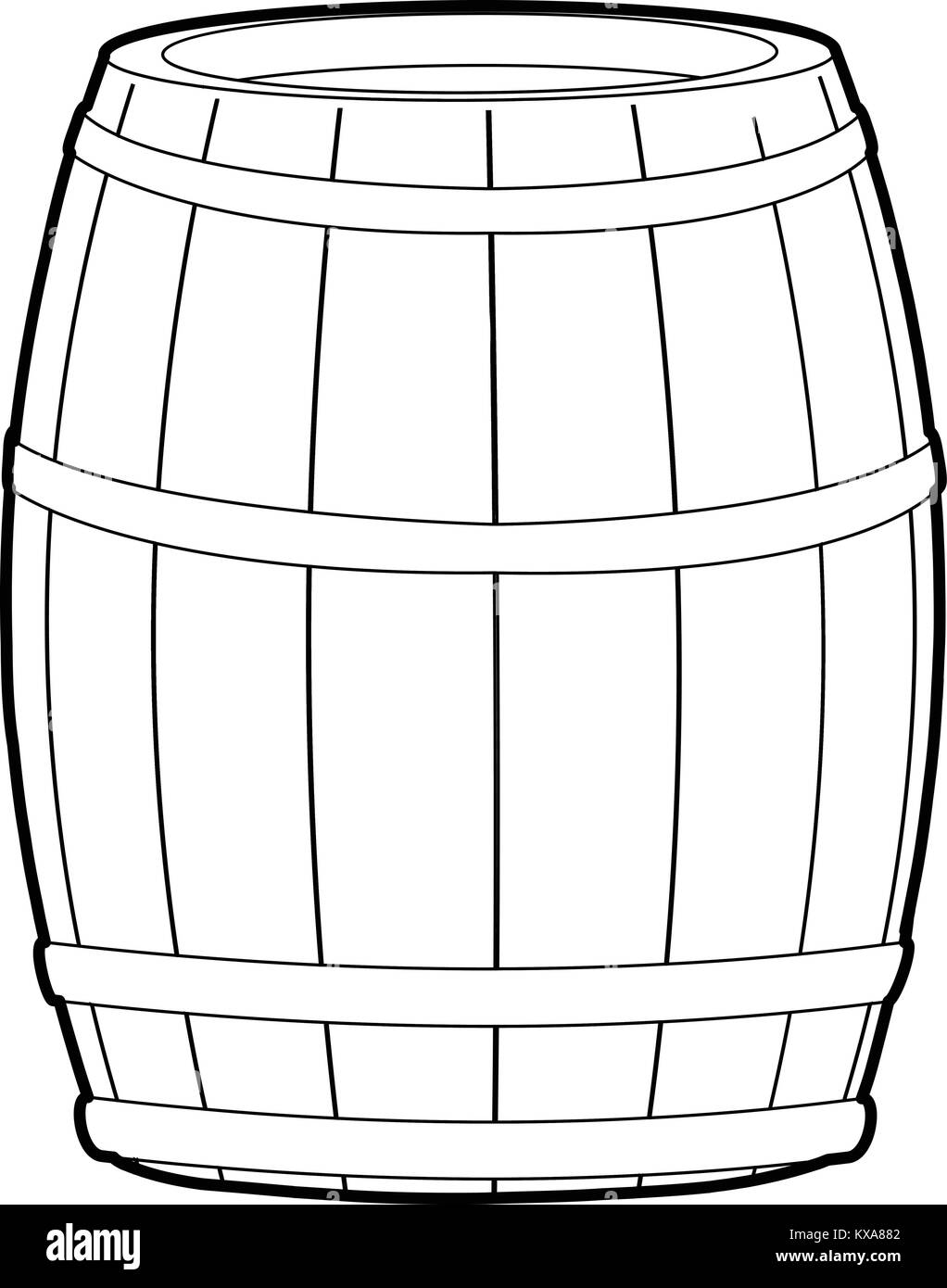 Wine barrel icon, outline style Stock Vector Image & Art - Alamy