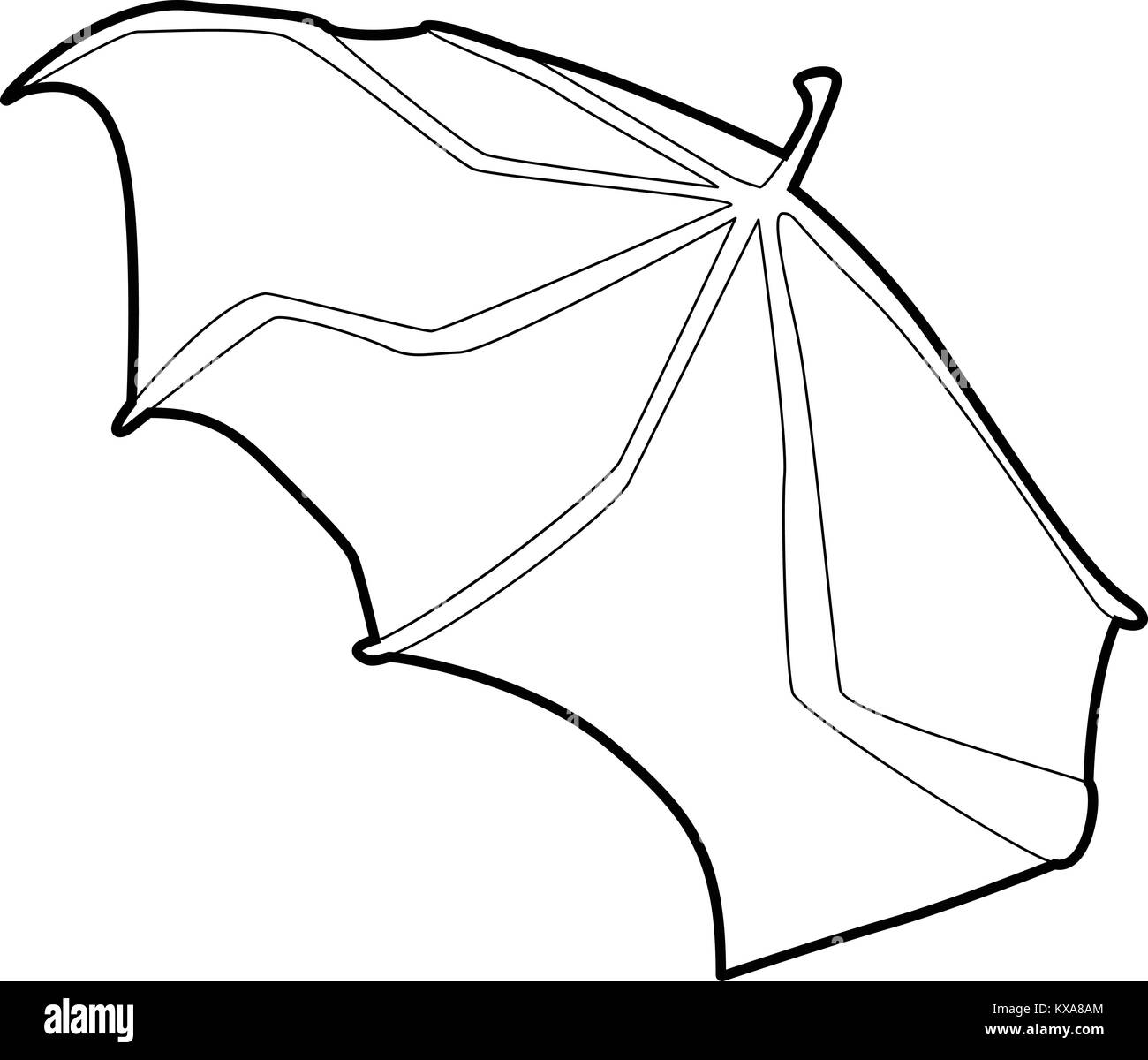 Waving wing icon, outline style Stock Vector Image & Art - Alamy