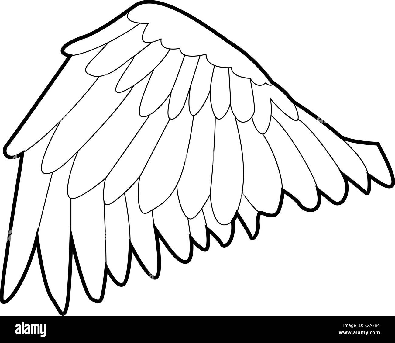 Goose wing icon, outline style Stock Vector Image & Art - Alamy