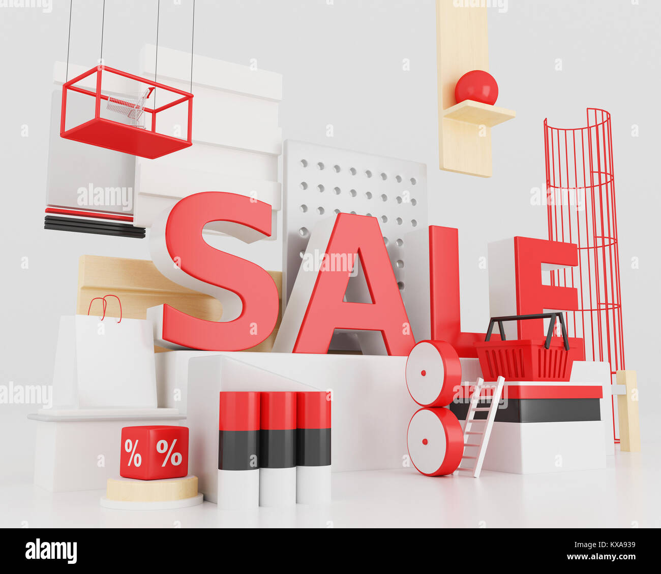 3d illustration. Word sale, design concept. Creative sale idea Stock ...