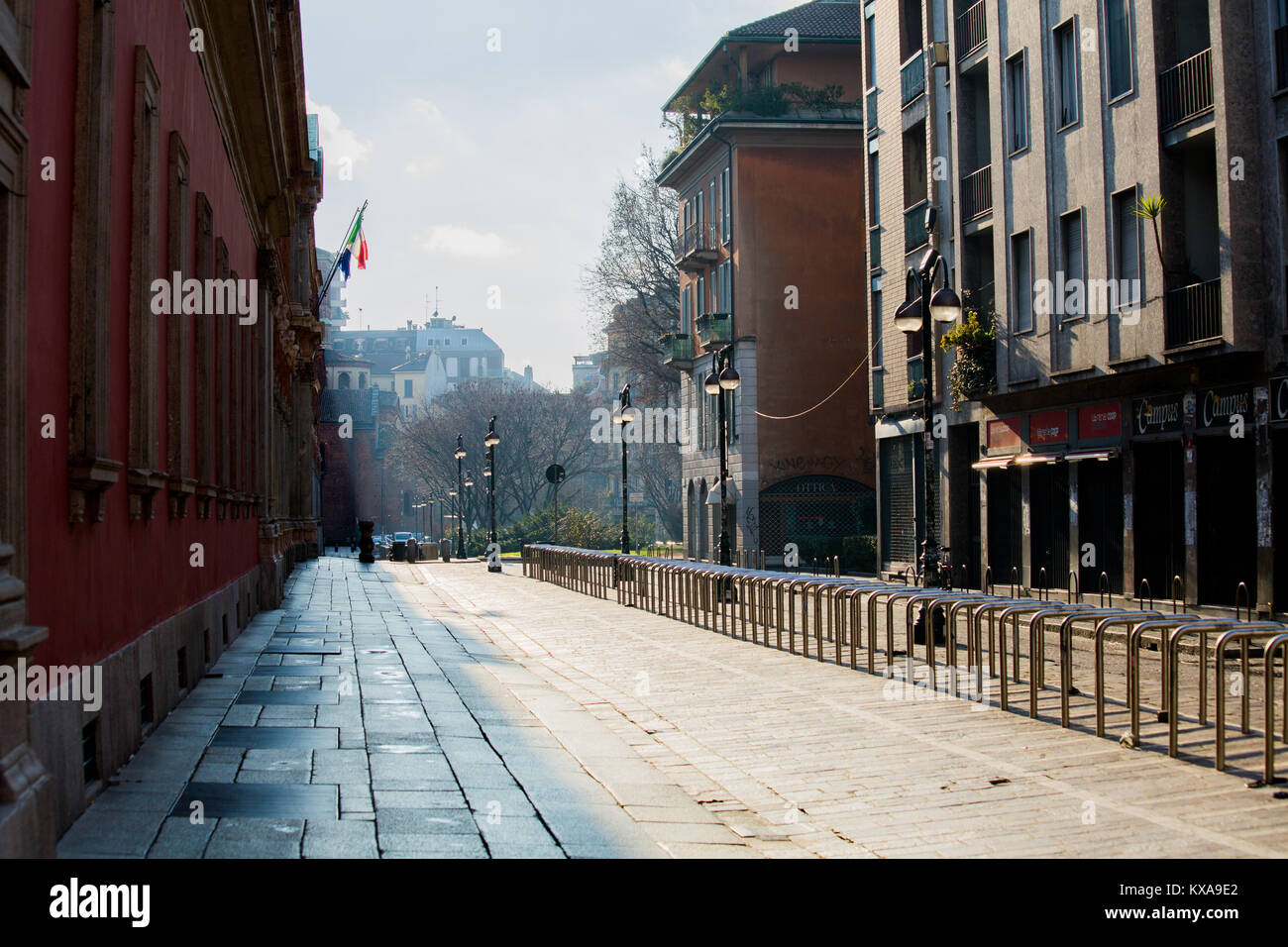 Modern street light of milan hi-res stock photography and images - Alamy