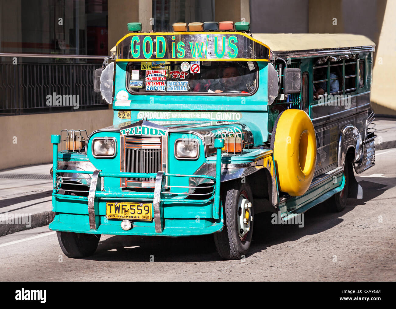 MANILA, PHILIPPINES - FEBRUARY 24: Jeepney on the street on February ...