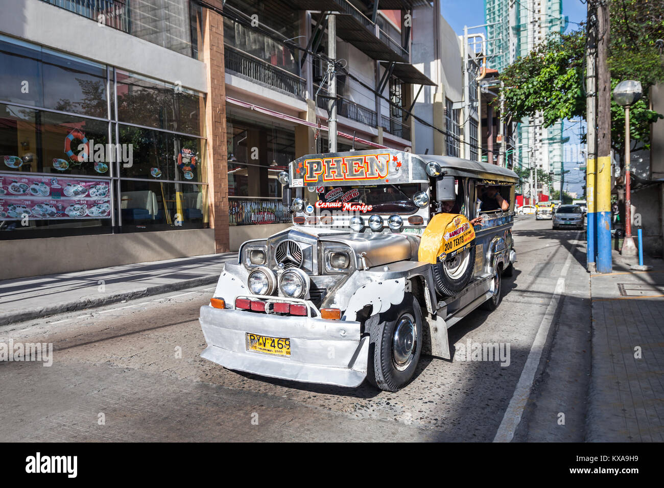 MANILA, PHILIPPINES - FEBRUARY 24: Jeepney on the street on February ...