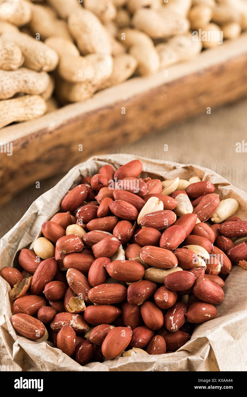 Peanuts in natural bag hi-res stock photography and images - Alamy