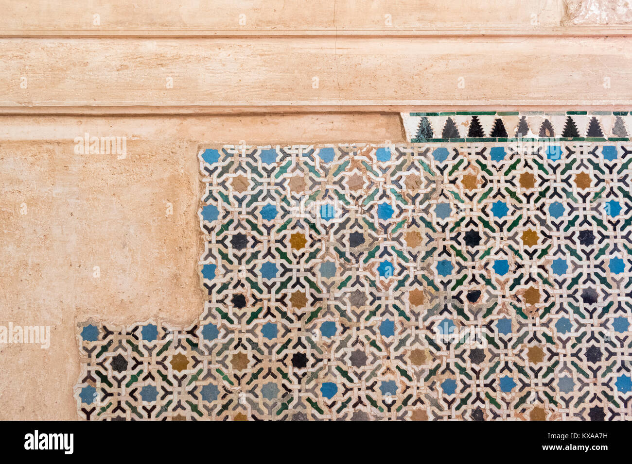 Detail of the Ceramic Tiles inside the Nasrid Palaces of the Alhambra ...