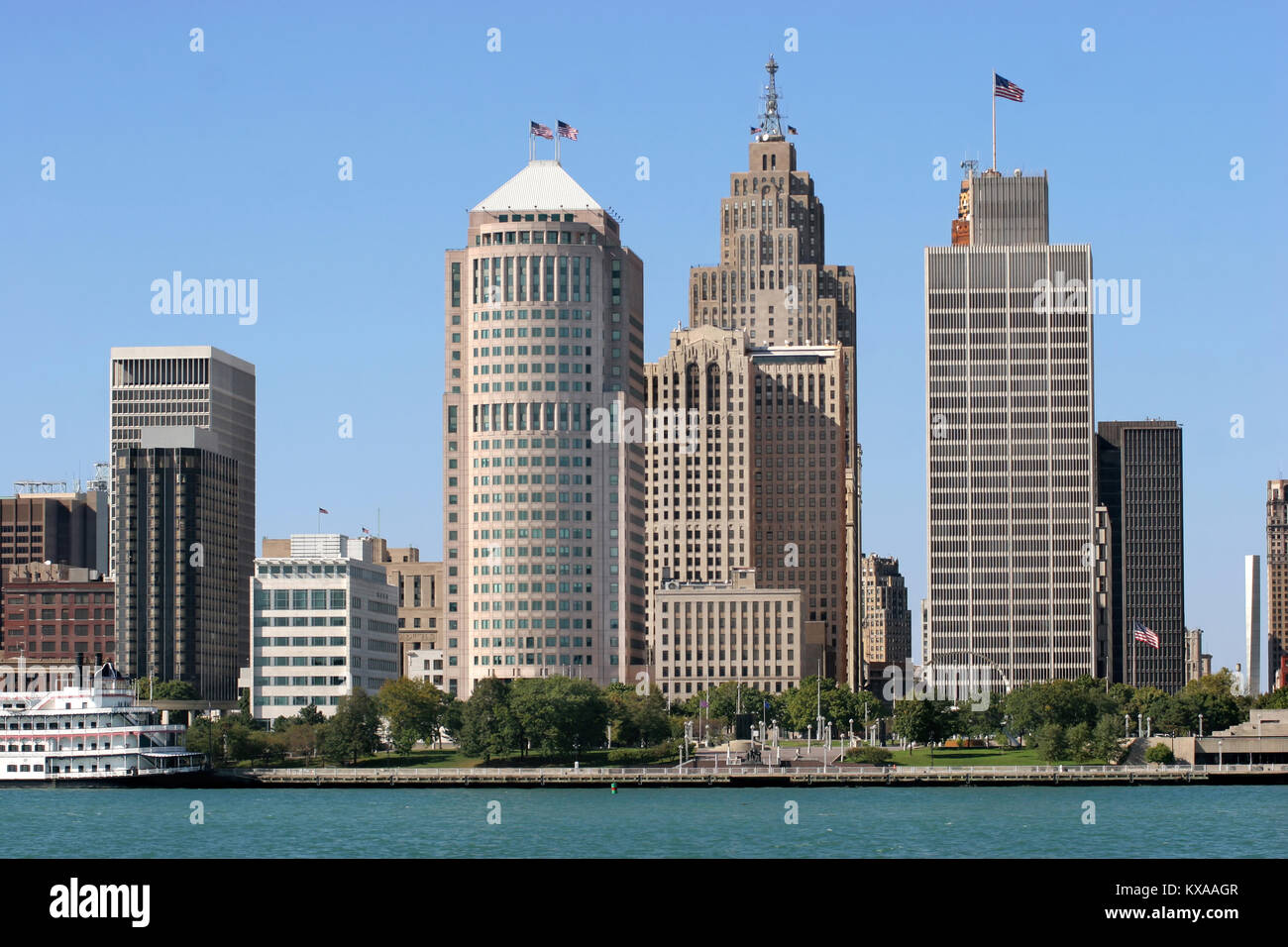 view of Detroit skyline from Windsor, Ontario Stock Photo - Alamy