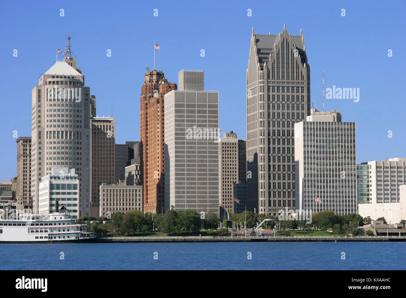 view of Detroit skyline from Windsor, Ontario Stock Photo - Alamy