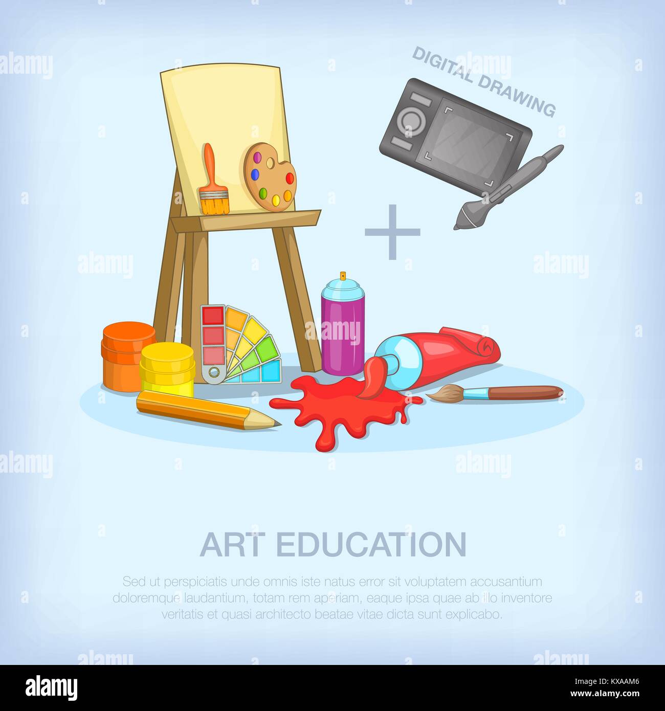 Art education tools concept, cartoon style Stock Vector Image & Art - Alamy