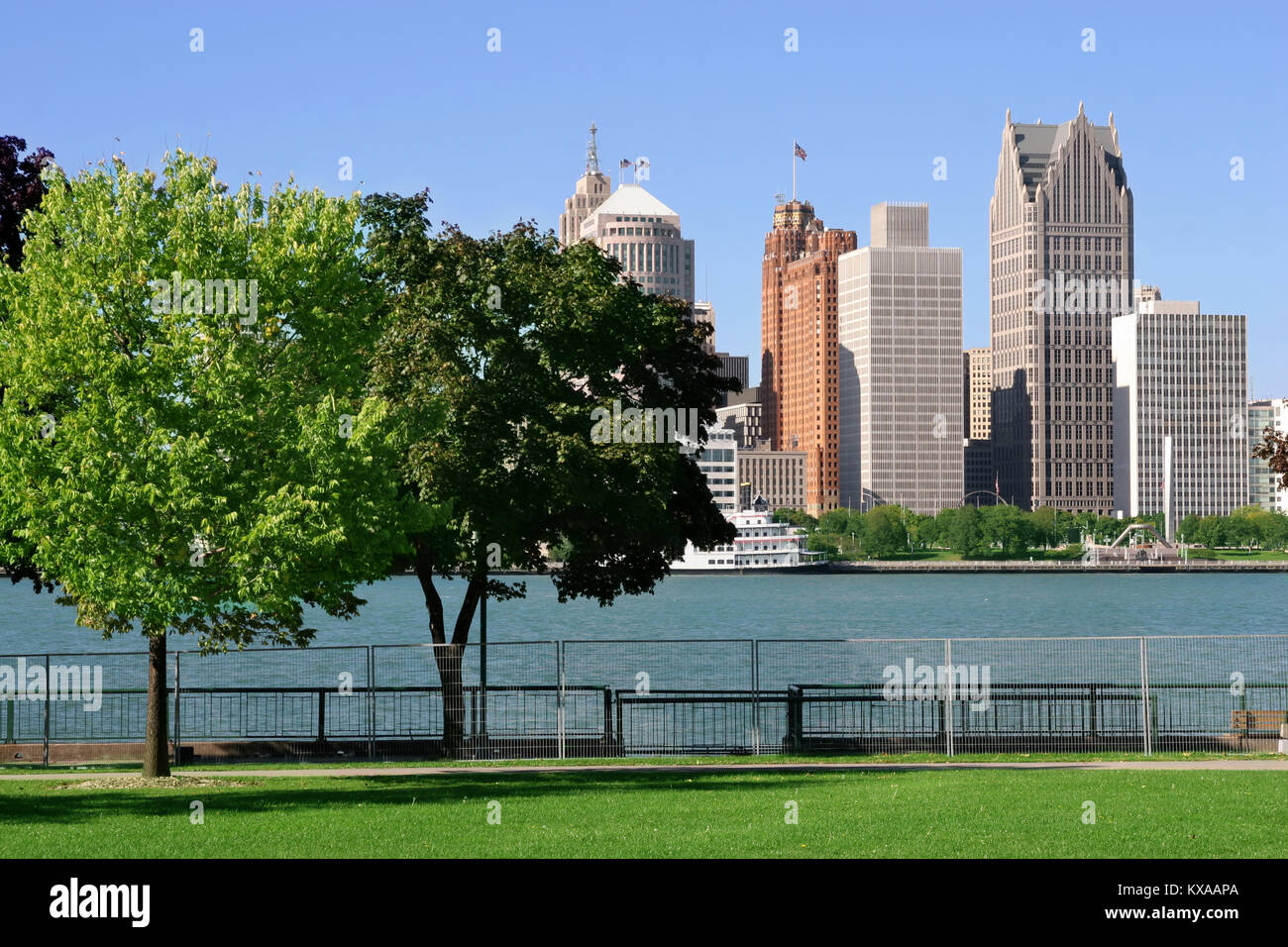 view of Detroit skyline from Windsor, Ontario Stock Photo - Alamy