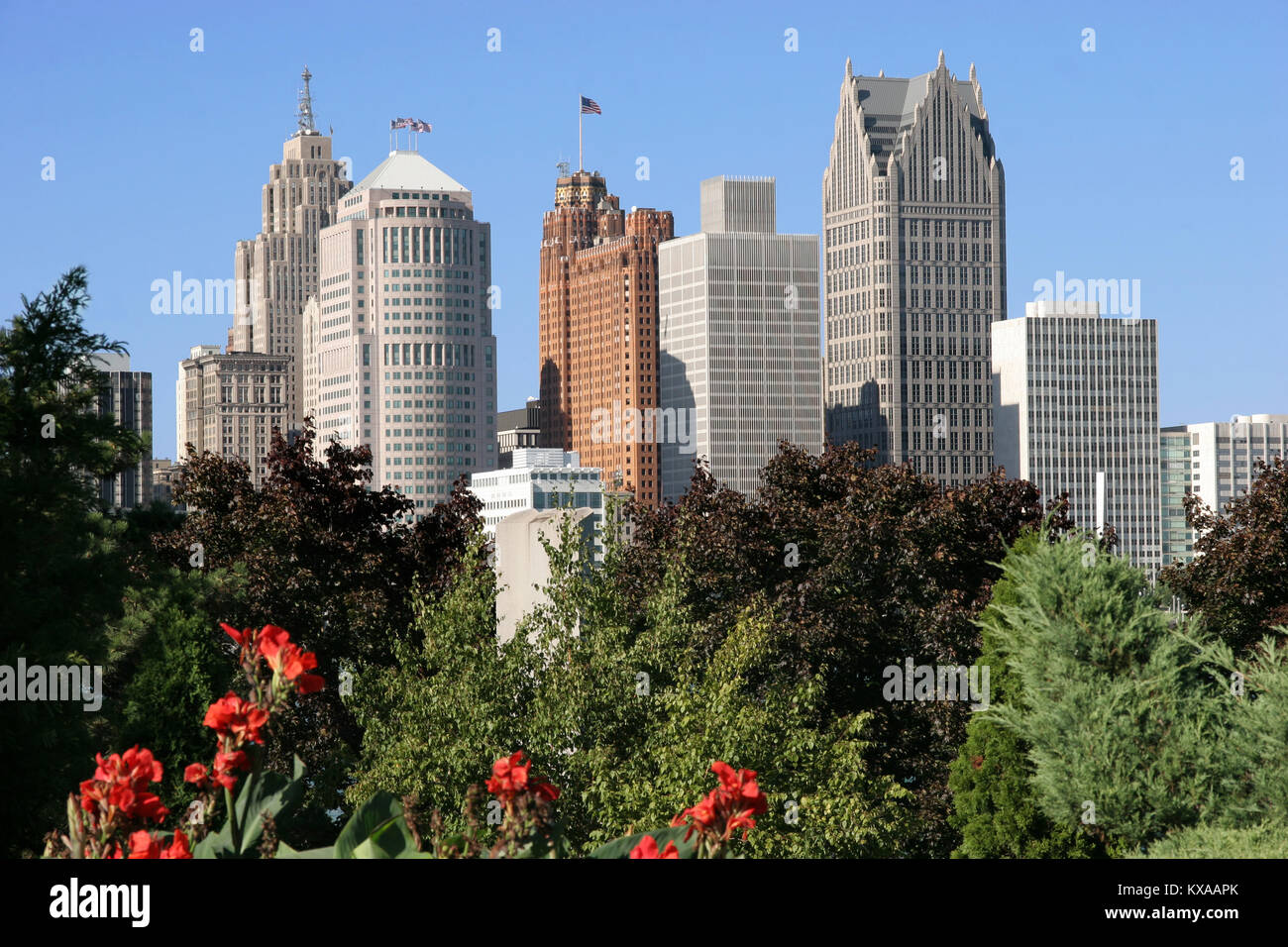 view of Detroit skyline from Windsor, Ontario Stock Photo - Alamy