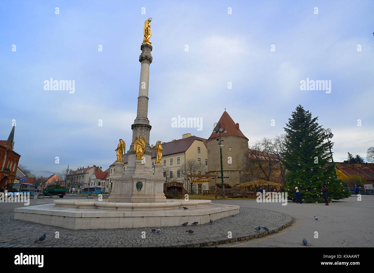 Zagreb, Croatia. Kaptol square, In the centre of the square you'll find ...