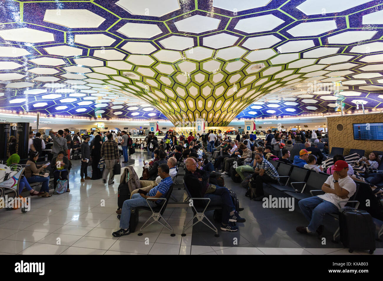 ABU DHABI, UAE - OCTOBER 14, 2014: Abu Dhabi International Airport ...