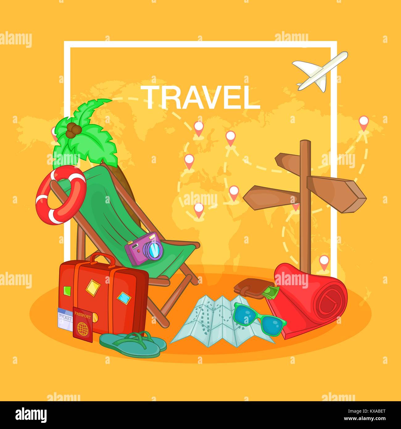 Cartoon wallet money travel vector hi-res stock photography and images ...