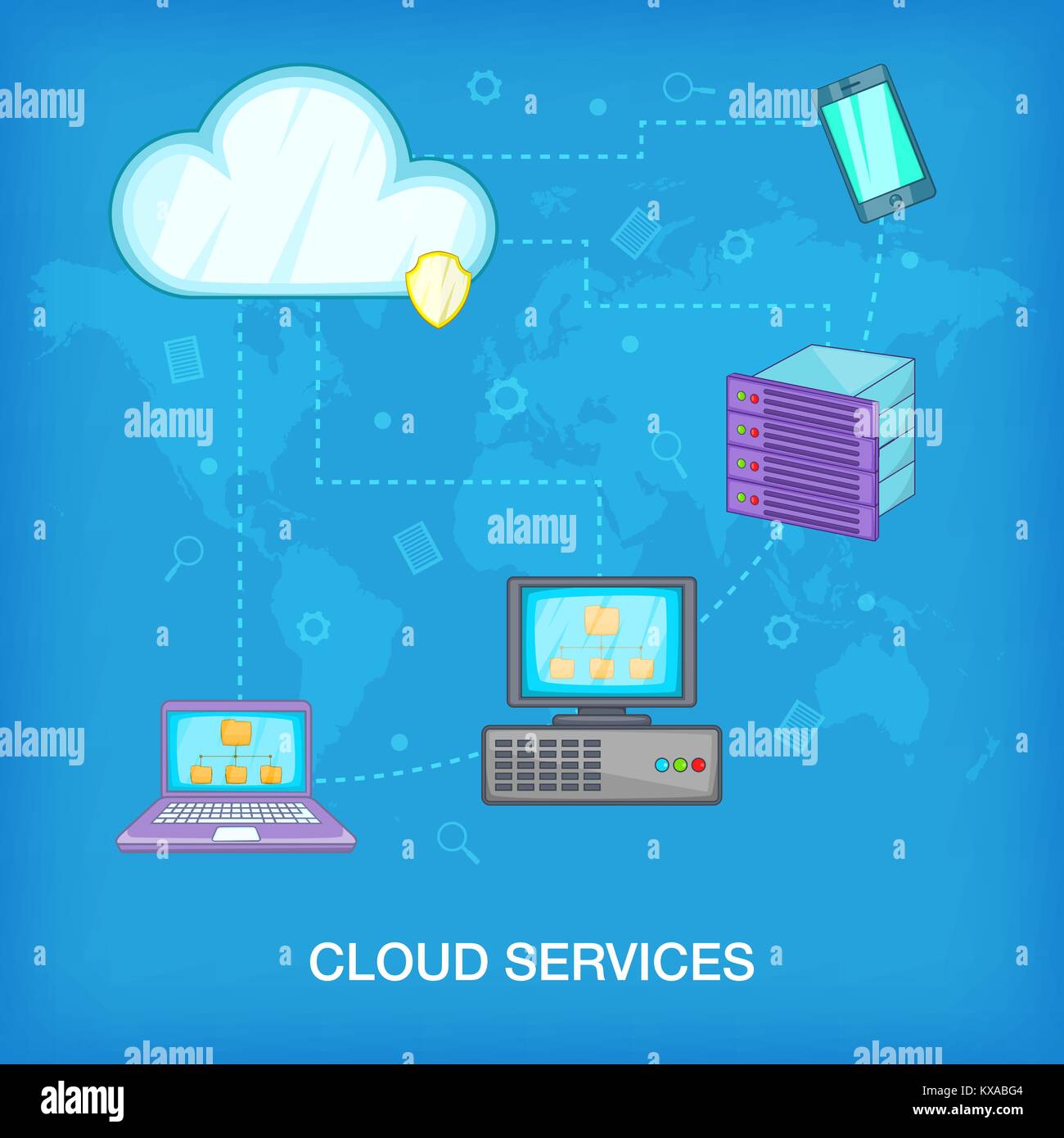 Data base concept, cartoon style Stock Vector Image & Art - Alamy