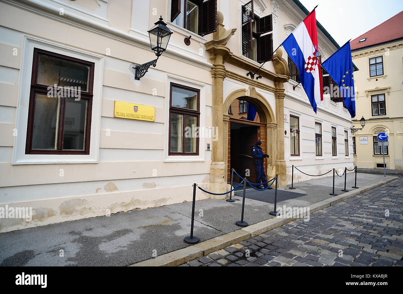 Zagreb, Croatia. Croatian Building Government Stock Photo - Alamy