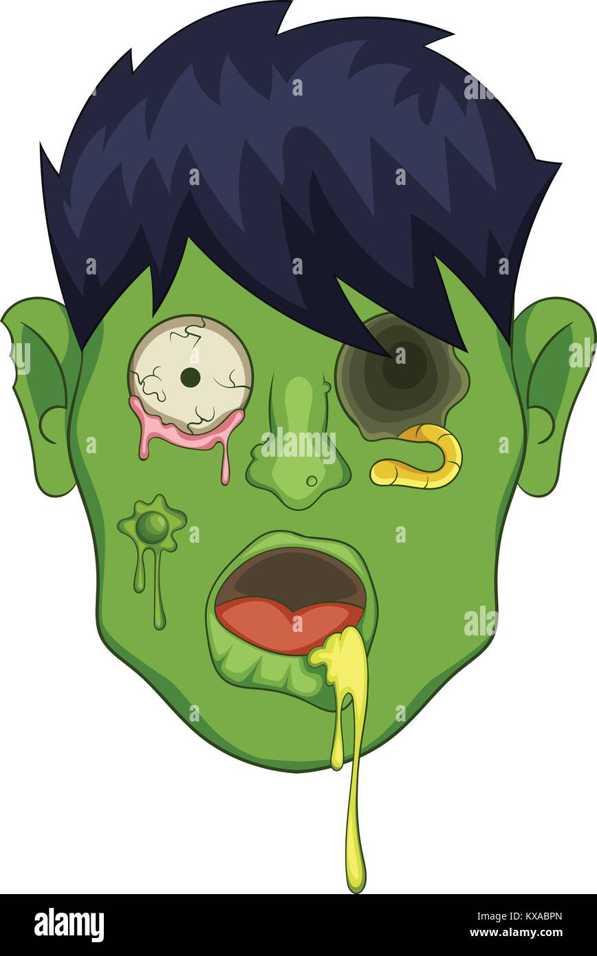 Zombie Face Cartoon