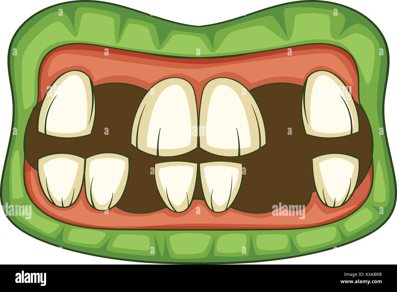 Zombie teeth icon, cartoon style Stock Vector Image & Art - Alamy