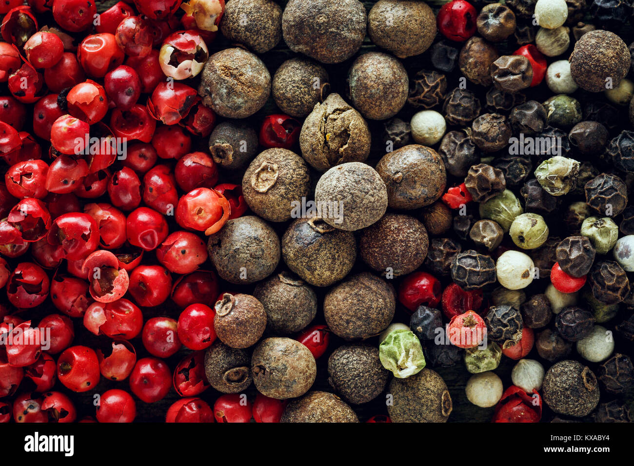 Pepper mix background. Macro shot. Top view Stock Photo - Alamy