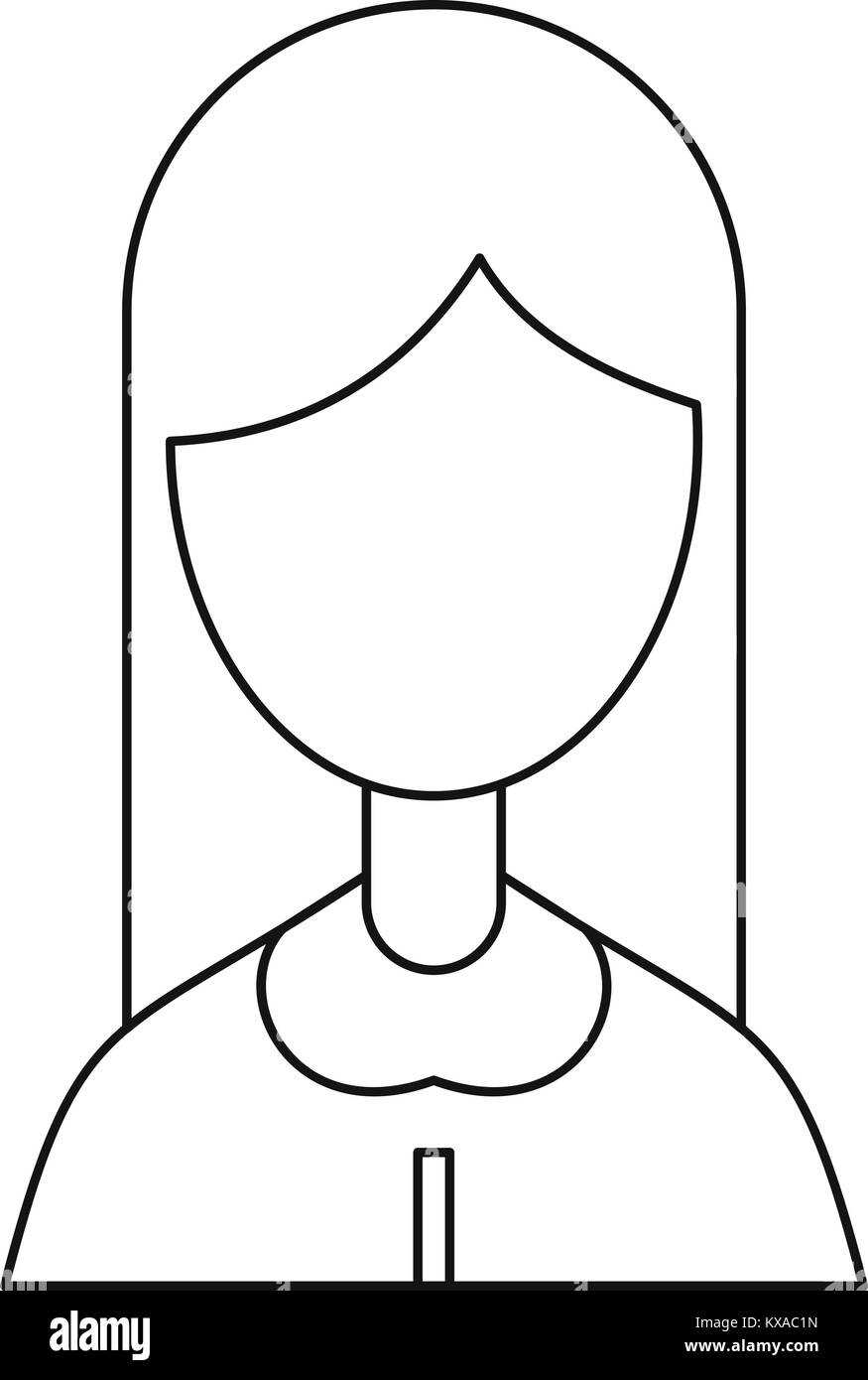 Woman with long hair icon, outline style Stock Vector Image & Art - Alamy Woman with long hair icon, outline style Stock Vector Image & Art - Alamy