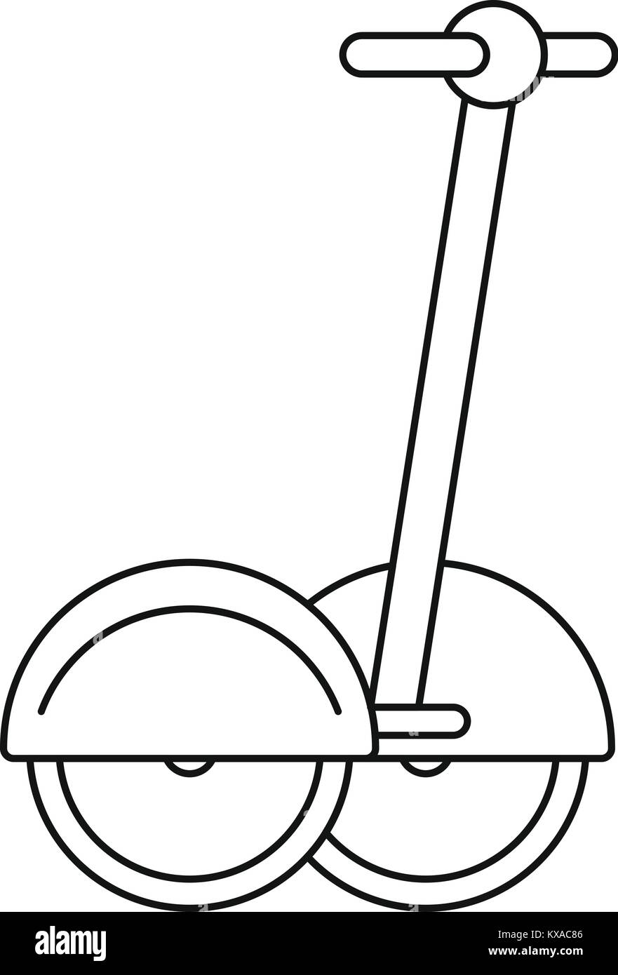 Two wheeled electric vehicle icon, outline style Stock Vector Image ...