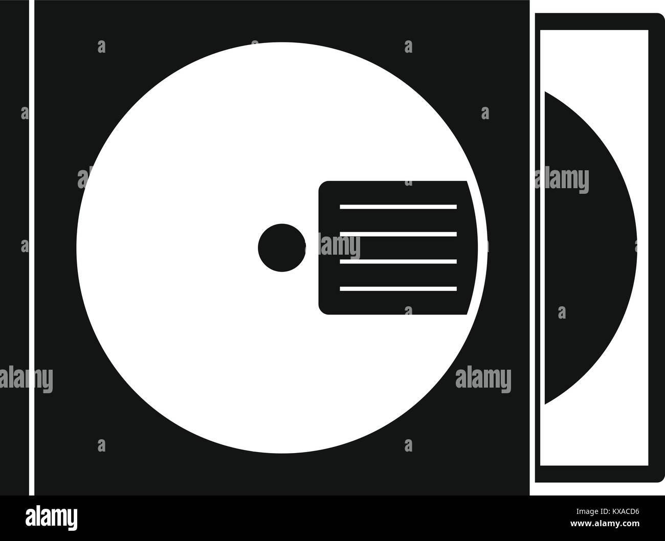 CD box with disc icon, simple style Stock Vector Image & Art - Alamy