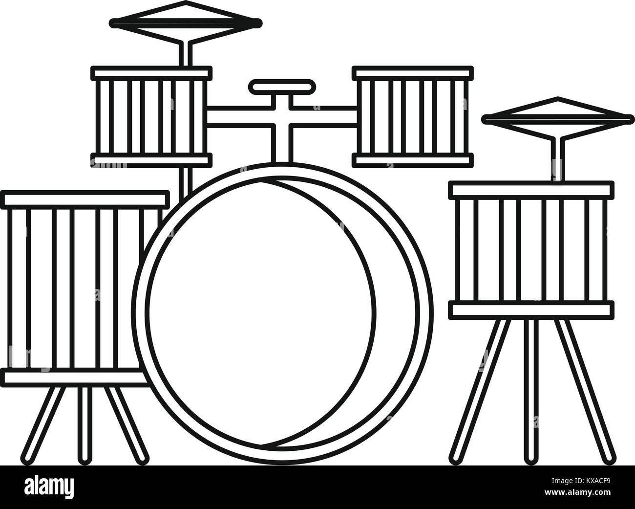 Drums icon, outline style Stock Vector Image & Art - Alamy