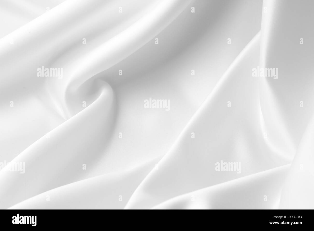 Closeup of rippled white silk fabric Stock Photo - Alamy