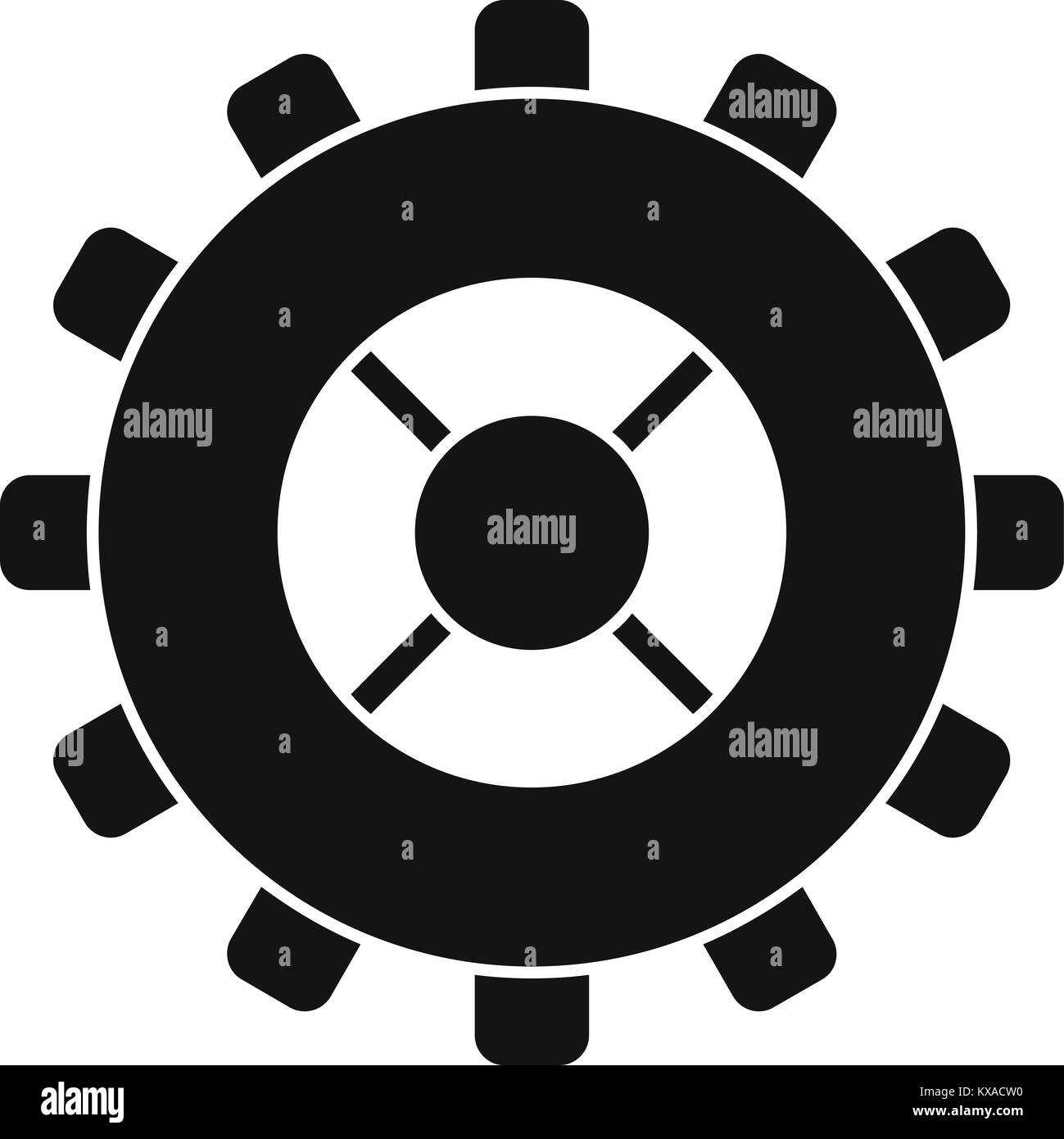 Gear icon, simple style Stock Vector Image & Art - Alamy
