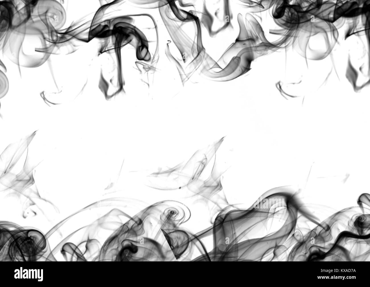 Smoke on white. Abstract, advertising and marketing background Stock ...