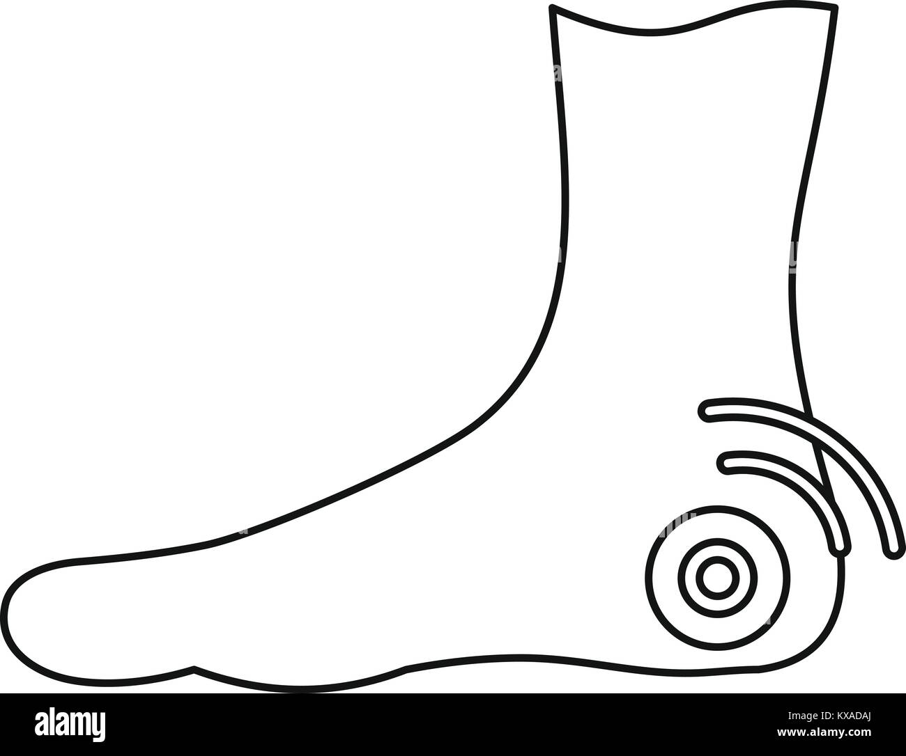 Foot heel icon, outline style Stock Vector Image & Art - Alamy