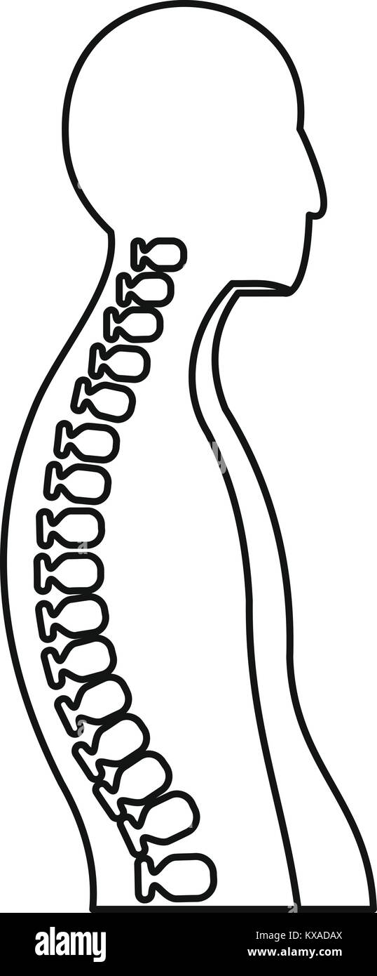 Human spine icon, outline style Stock Vector Image & Art - Alamy