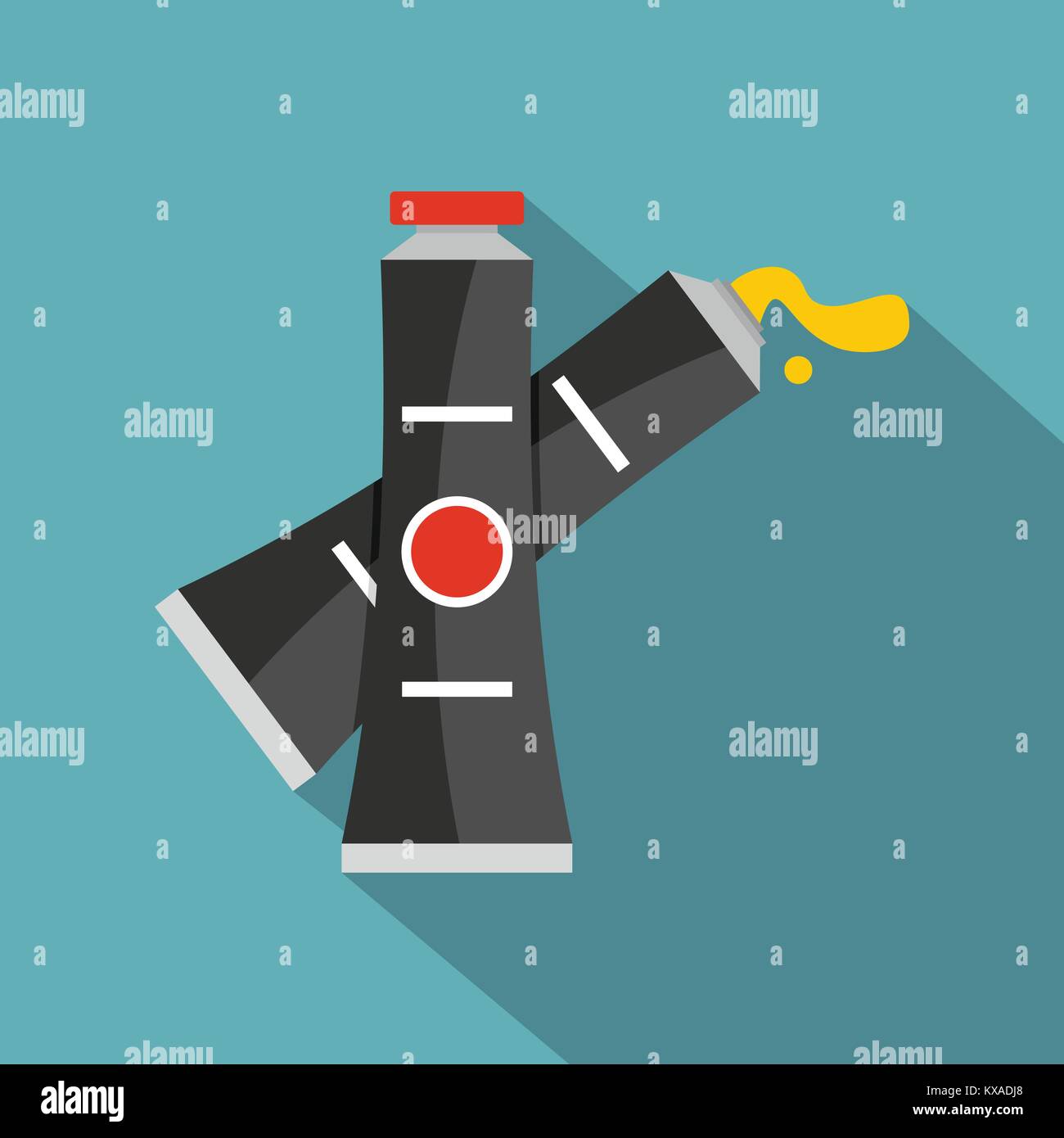 Oil paints icon, flat style Stock Vector Image & Art - Alamy