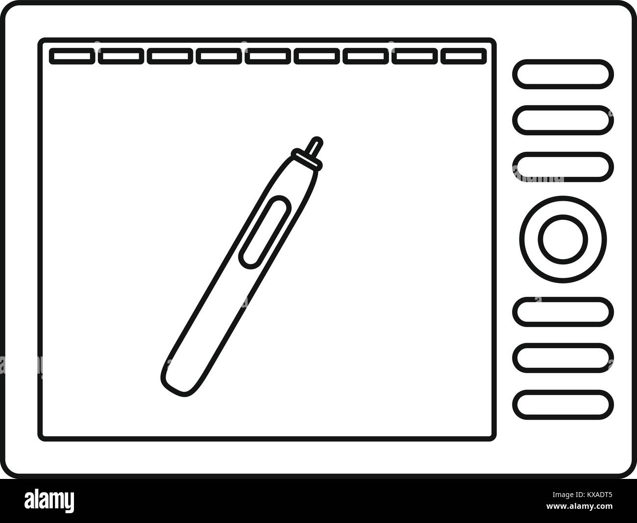 Drawing graphics tablet Black and White Stock Photos & Images - Alamy