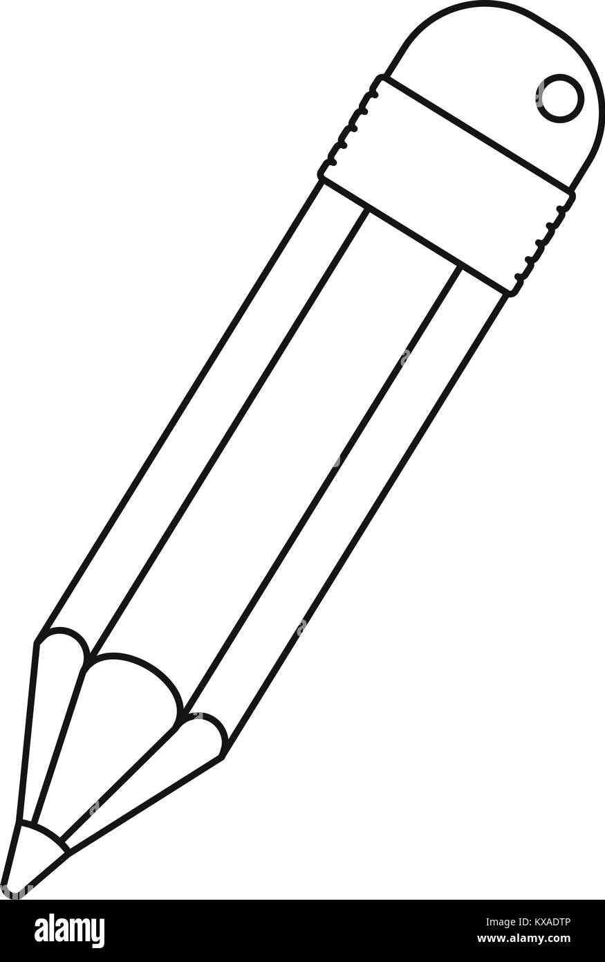 Pencil icon, outline style Stock Vector Image & Art - Alamy