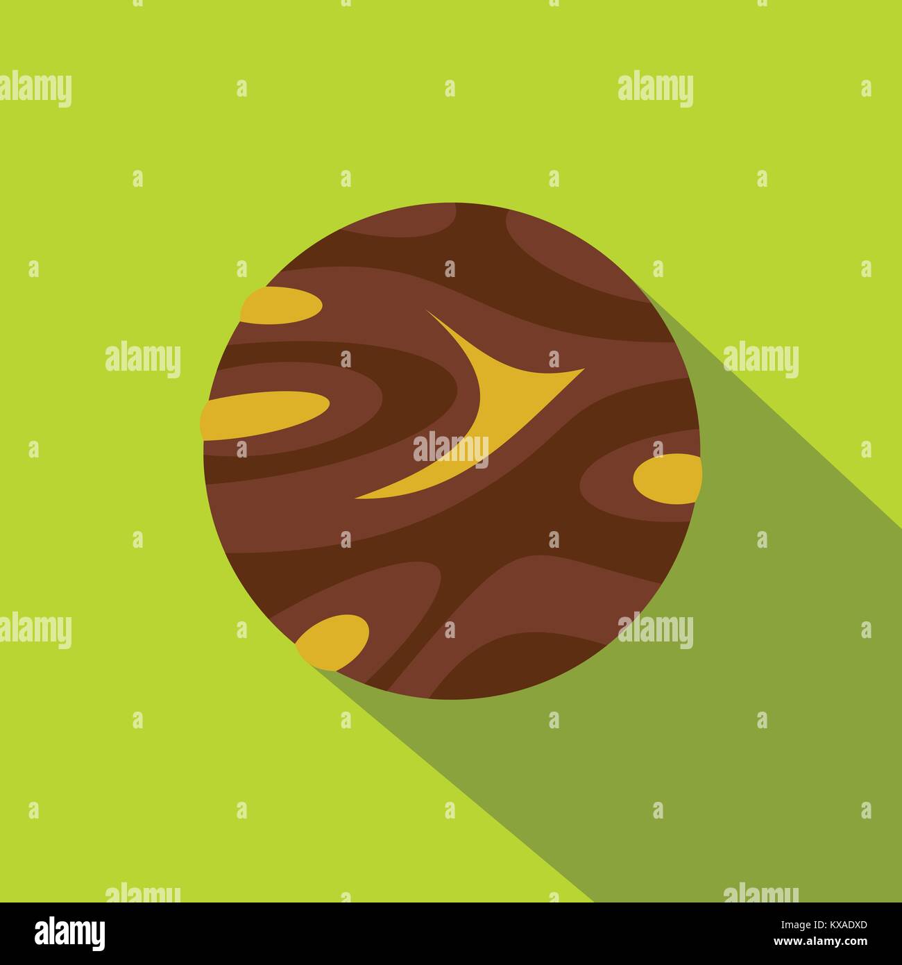 Round planet icon, flat style Stock Vector Image & Art - Alamy