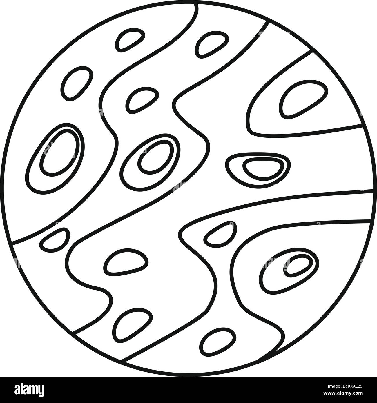 Moon icon, outline style Stock Vector Image & Art - Alamy