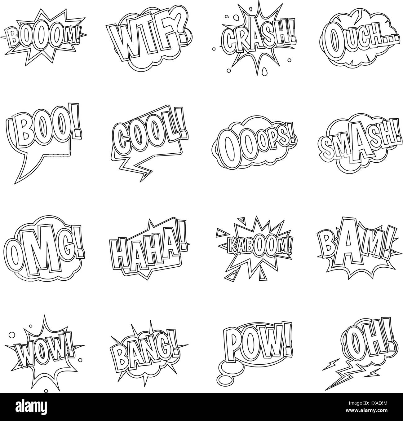 Boom comic style word Black and White Stock Photos & Images - Alamy