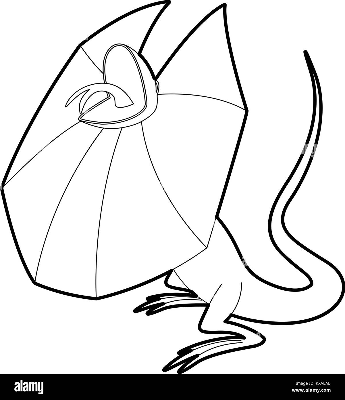 Frill necked lizard Stock Vector Images - Alamy