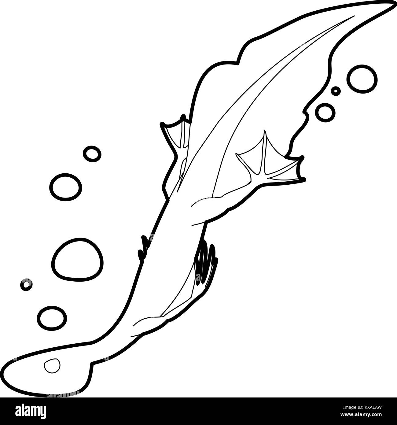 Water lizard icon, outline style Stock Vector Image & Art - Alamy