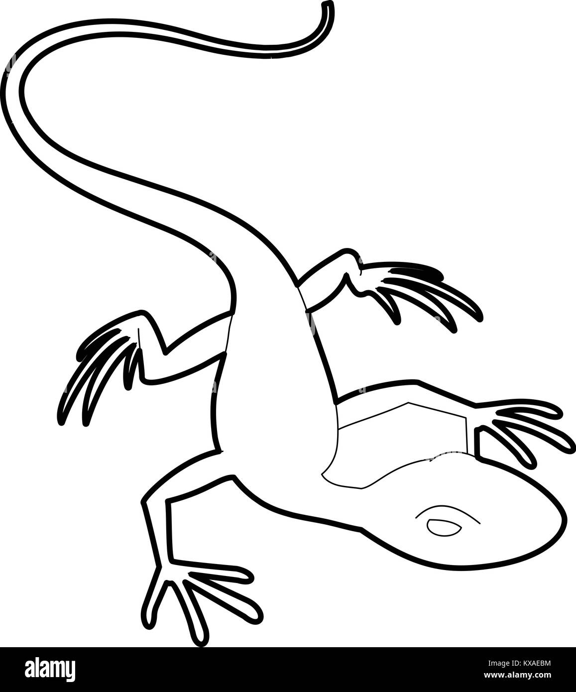 Little lizard icon, outline style Stock Vector Image & Art - Alamy