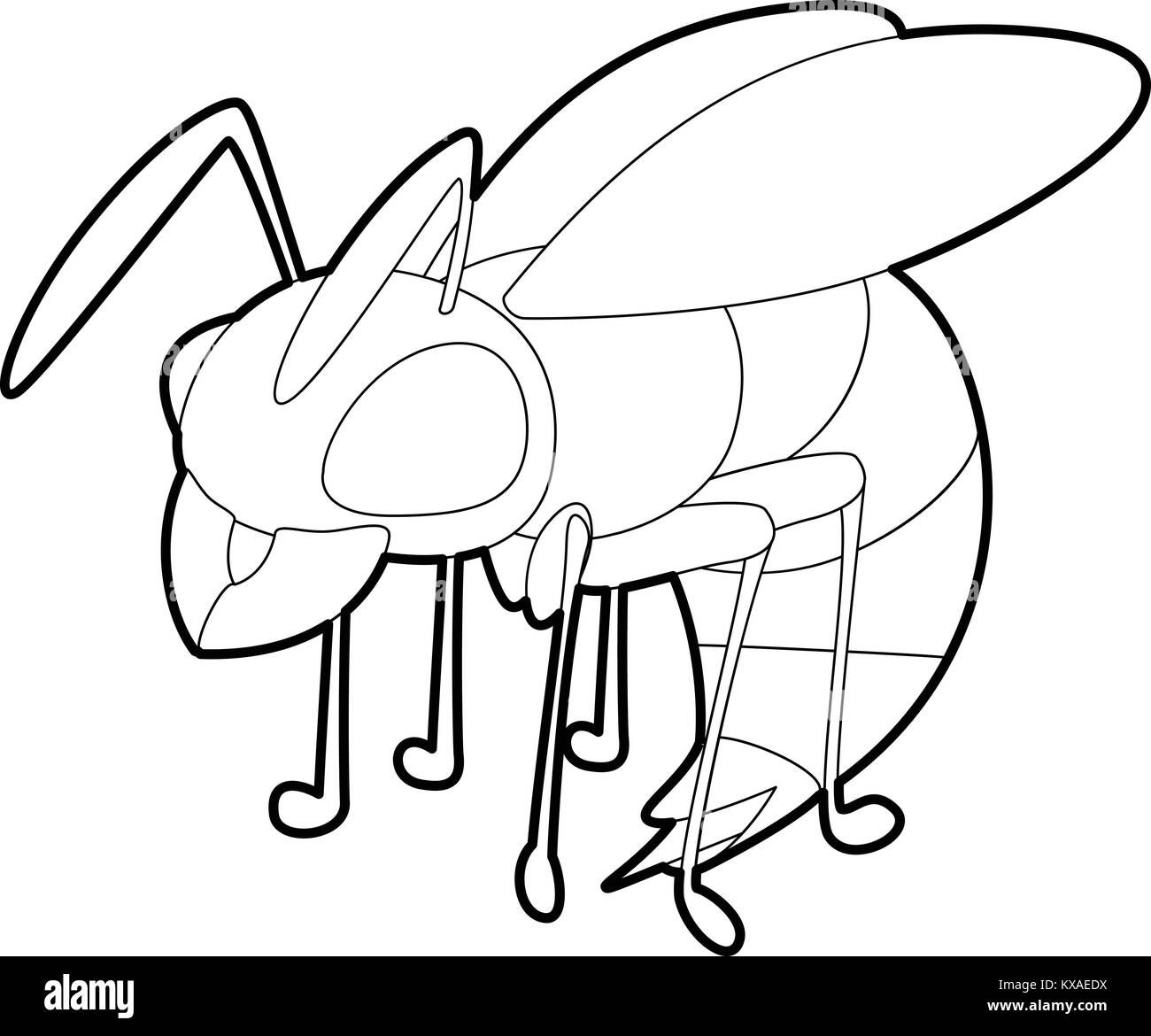 Wasp icon, outline style Stock Vector Image & Art - Alamy