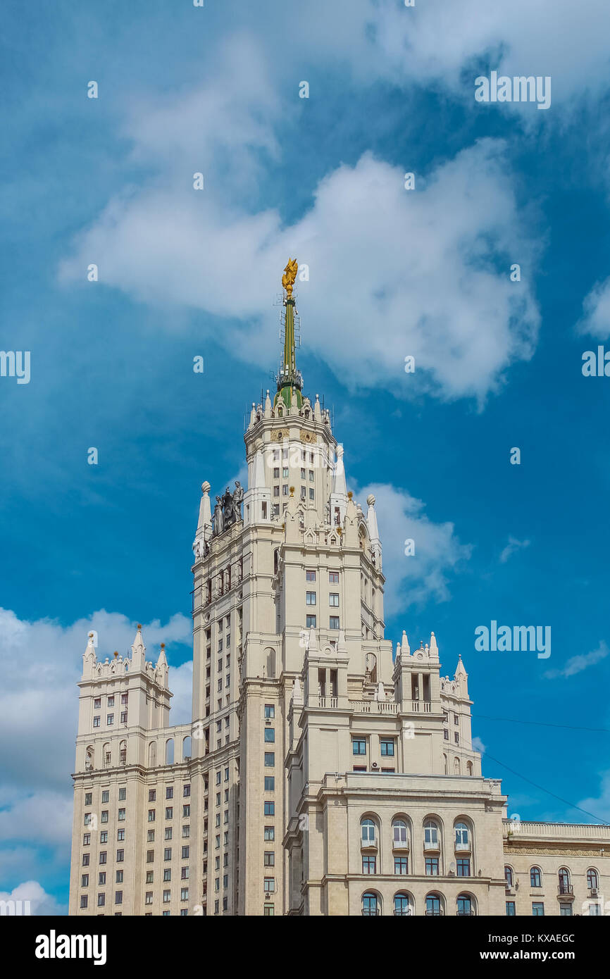 Moscow, Russia - July 19, 2013: Stalin skyscraper located at ...
