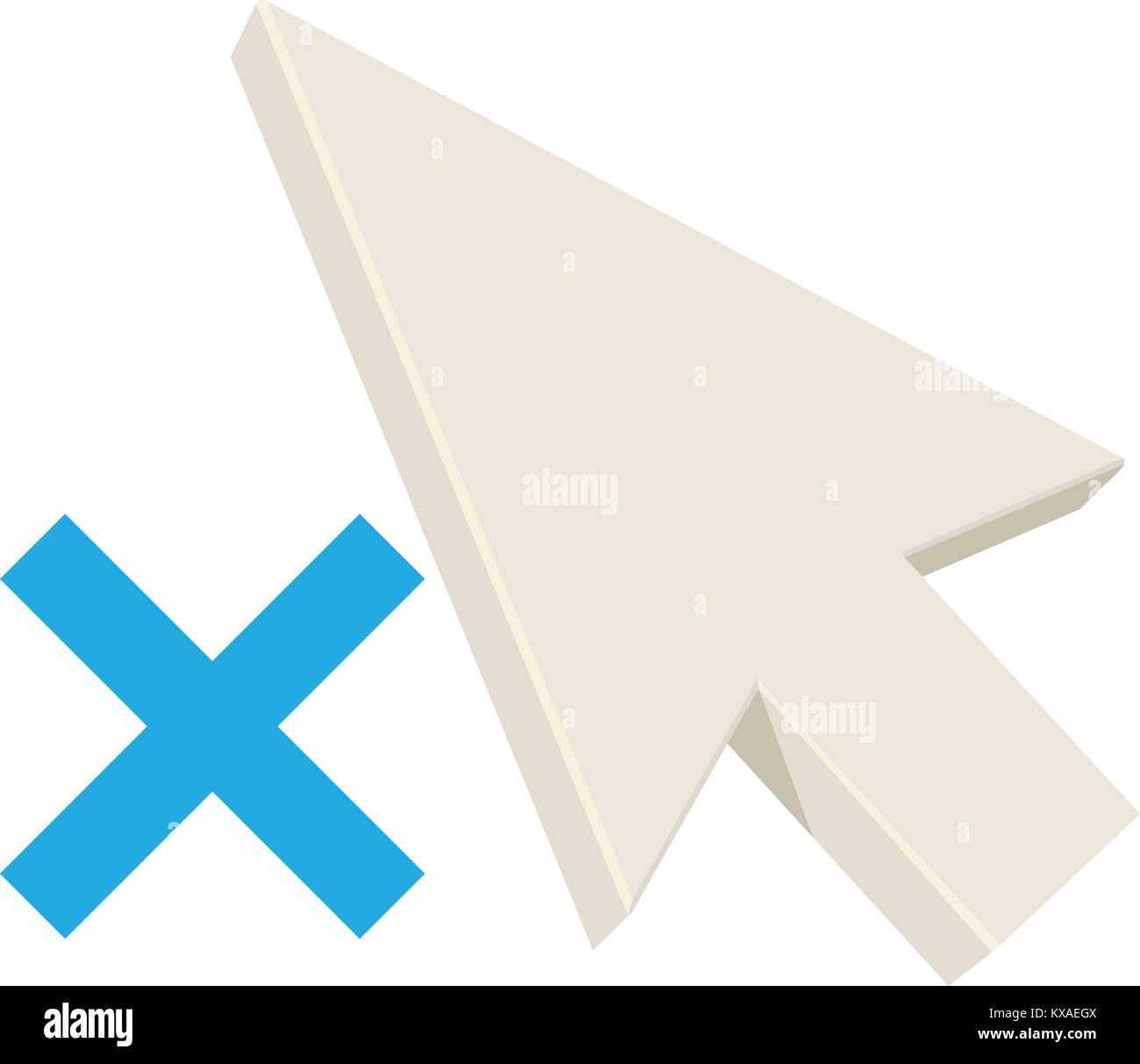 Not working pointer icon, cartoon style Stock Vector Image & Art - Alamy