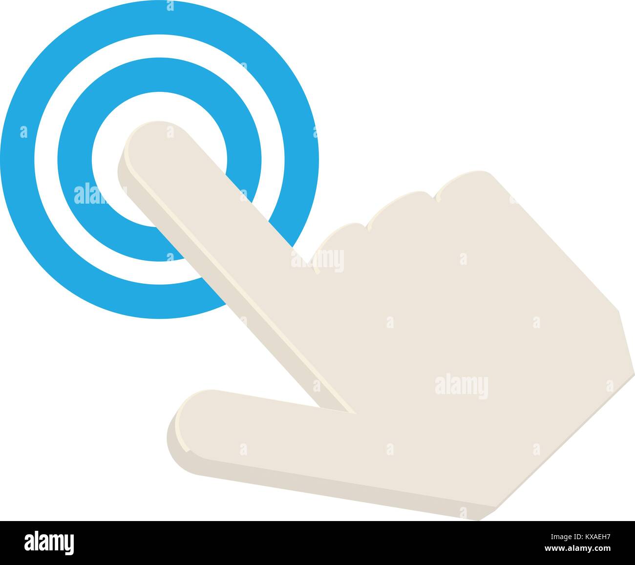 Touching cursor icon cartoon hi-res stock photography and images - Alamy