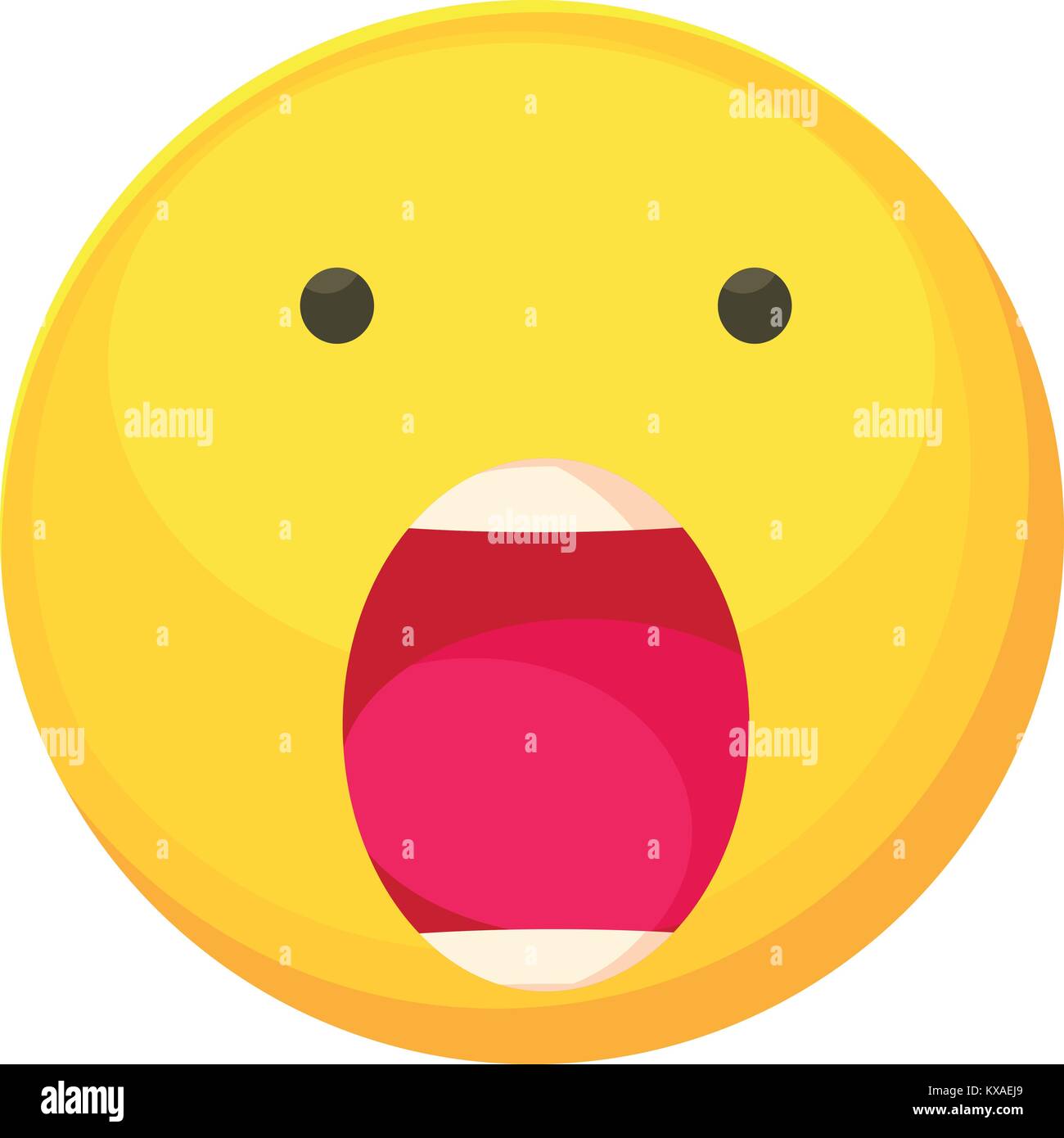 Frightened emoticon open mouth icon hi-res stock photography and images ...