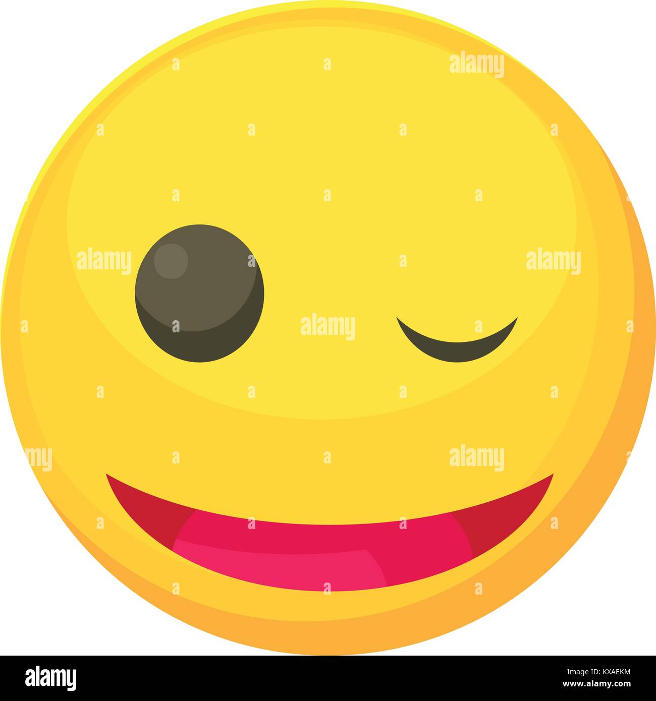 Winking smiley icon, cartoon style Stock Vector Image & Art - Alamy